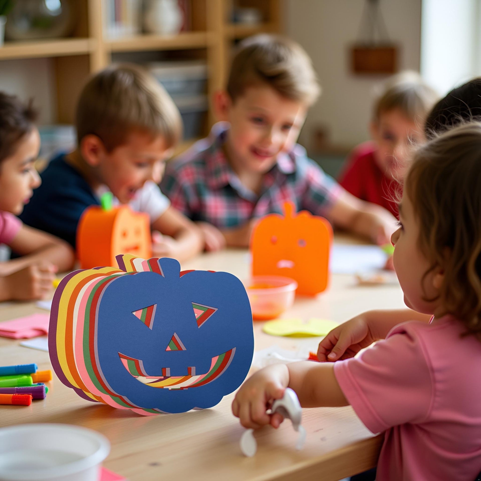 SHAPES ETC. Jack-o-lantern Assorted Colors Creative Cut-Outs- 3”