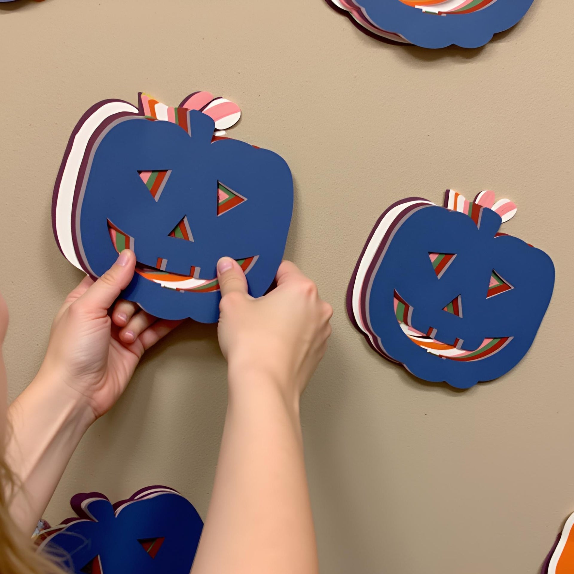 SHAPES ETC. Jack-o-lantern Assorted Colors Creative Cut-Outs- 3”