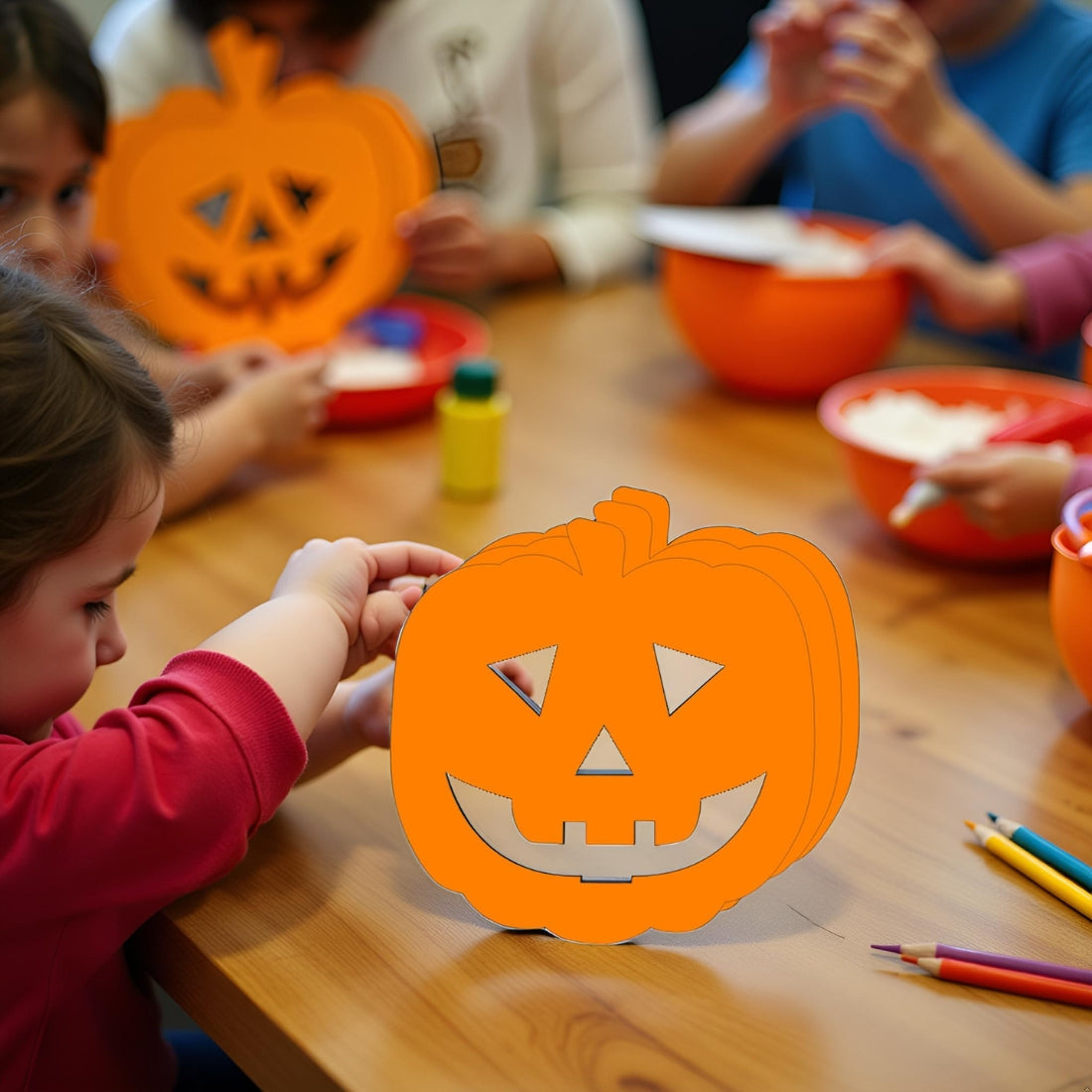 SHAPES ETC. Large Single Color Cut-Out - Jack O Lantern