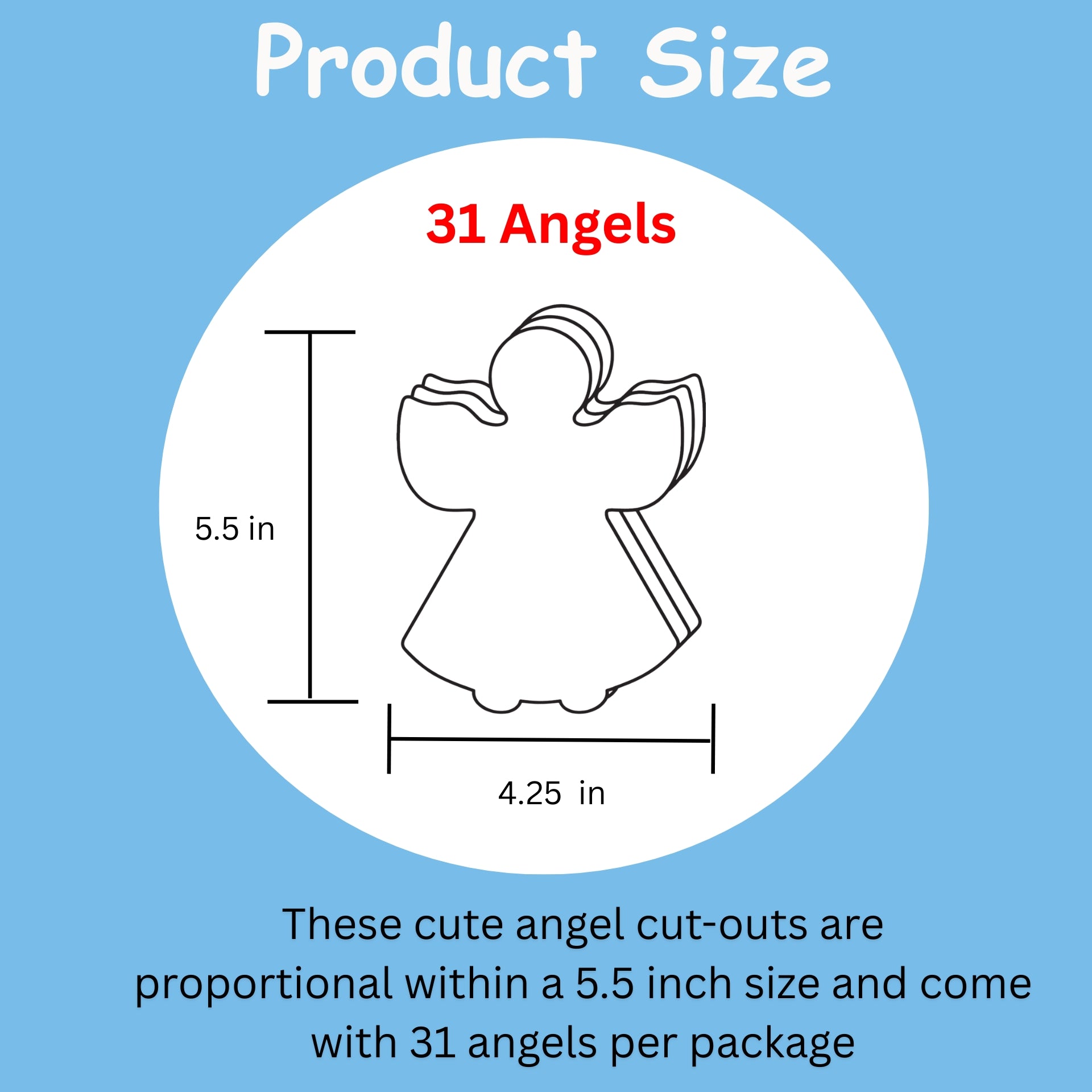 Angel Cut Out for Christmas Tree to Add Warm Angel Cutout Decoration