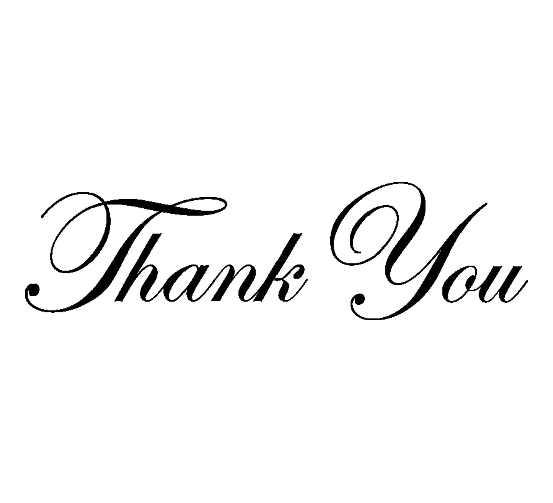 Thank You Black And White Clip Art