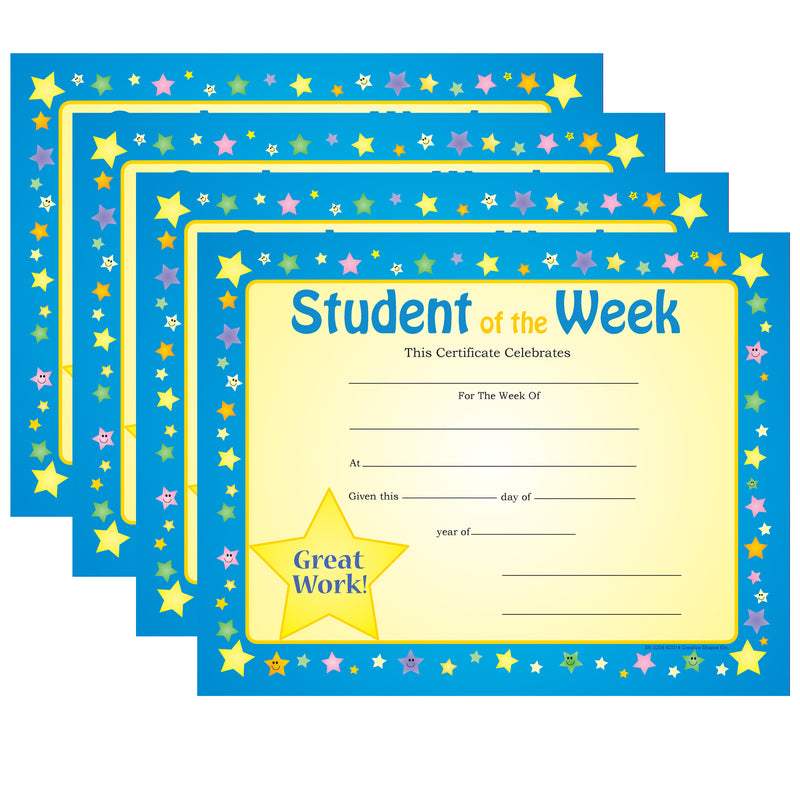 Recognition Certificate - Student of the Week