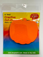 SHAPES ETC. Small Single Color Cut-Out - Orange Pumpkin