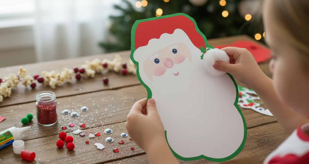 Santa Face Notepad for Festive Notes and Classroom Bulletin Board