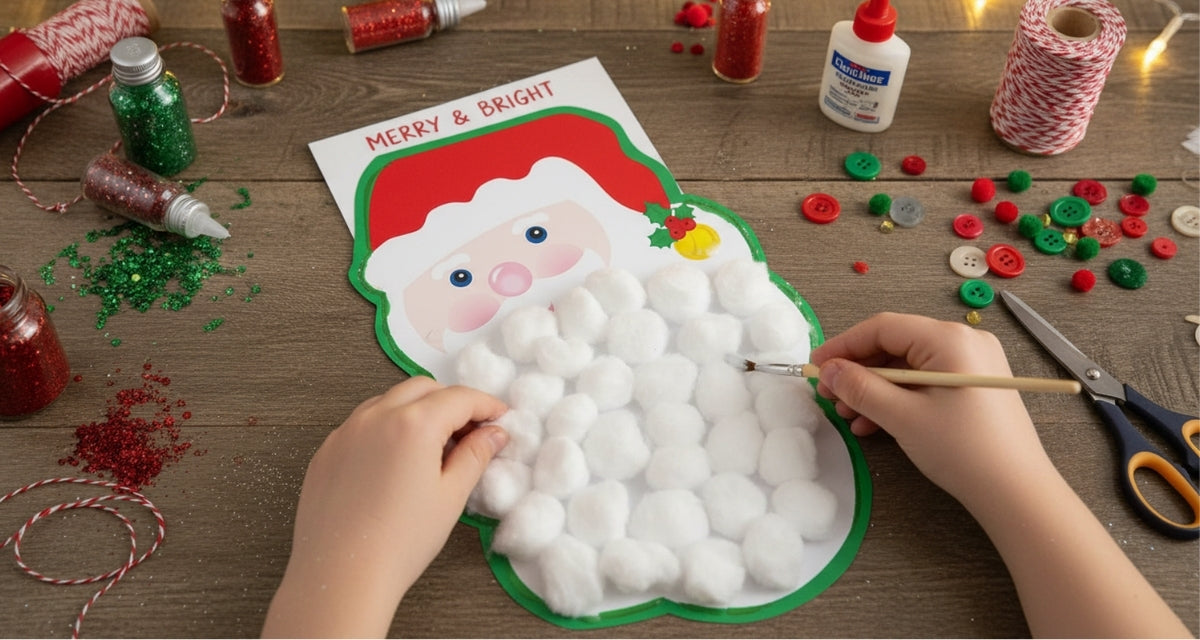 Santa Face Notepad for Festive Notes and Classroom Bulletin Board