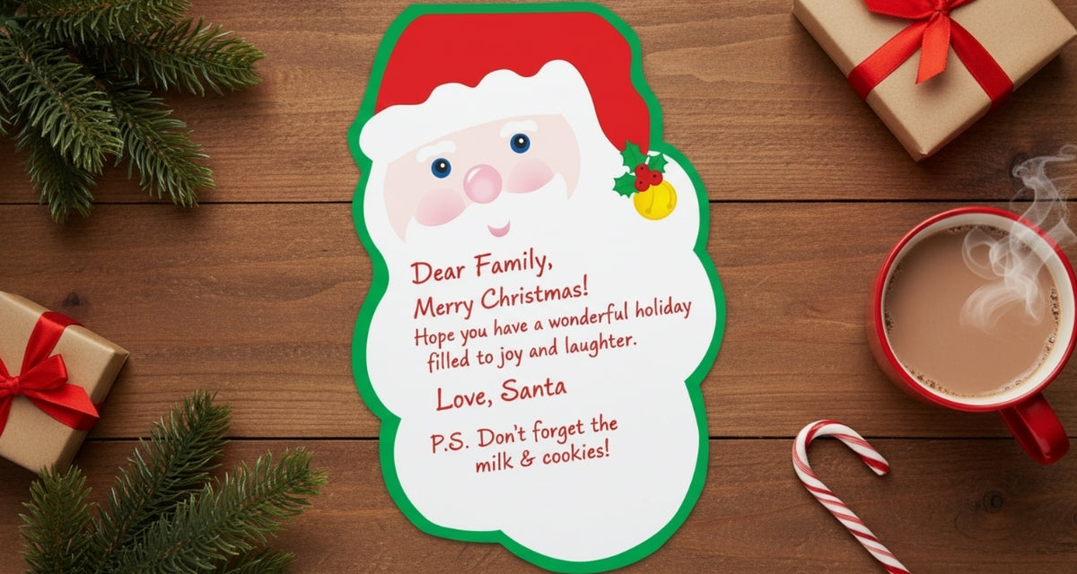 Santa Face Notepad for Festive Notes and Classroom Bulletin Board