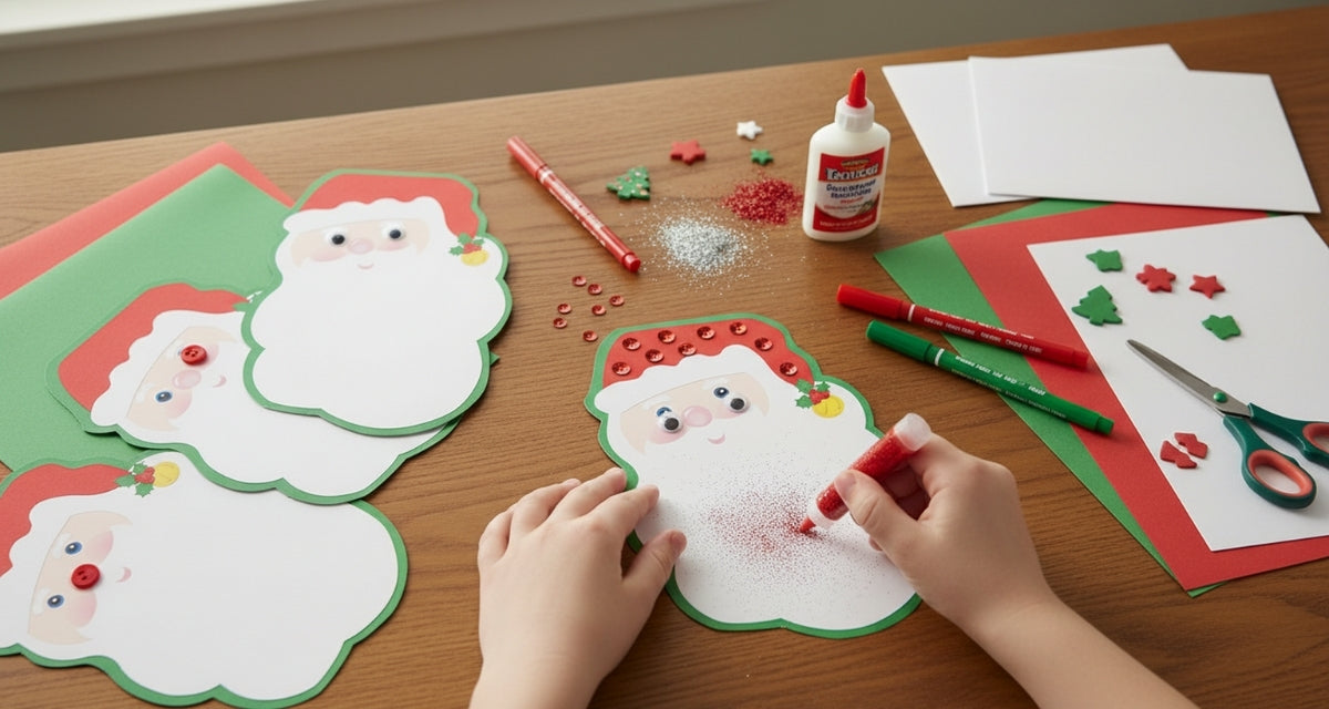 Santa Face Notepad for Festive Notes and Classroom Bulletin Board