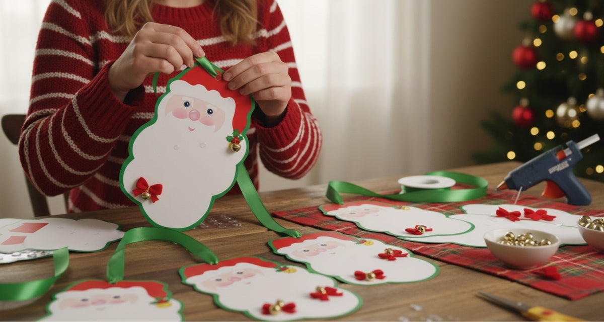 Santa Face Notepad for Festive Notes and Classroom Bulletin Board