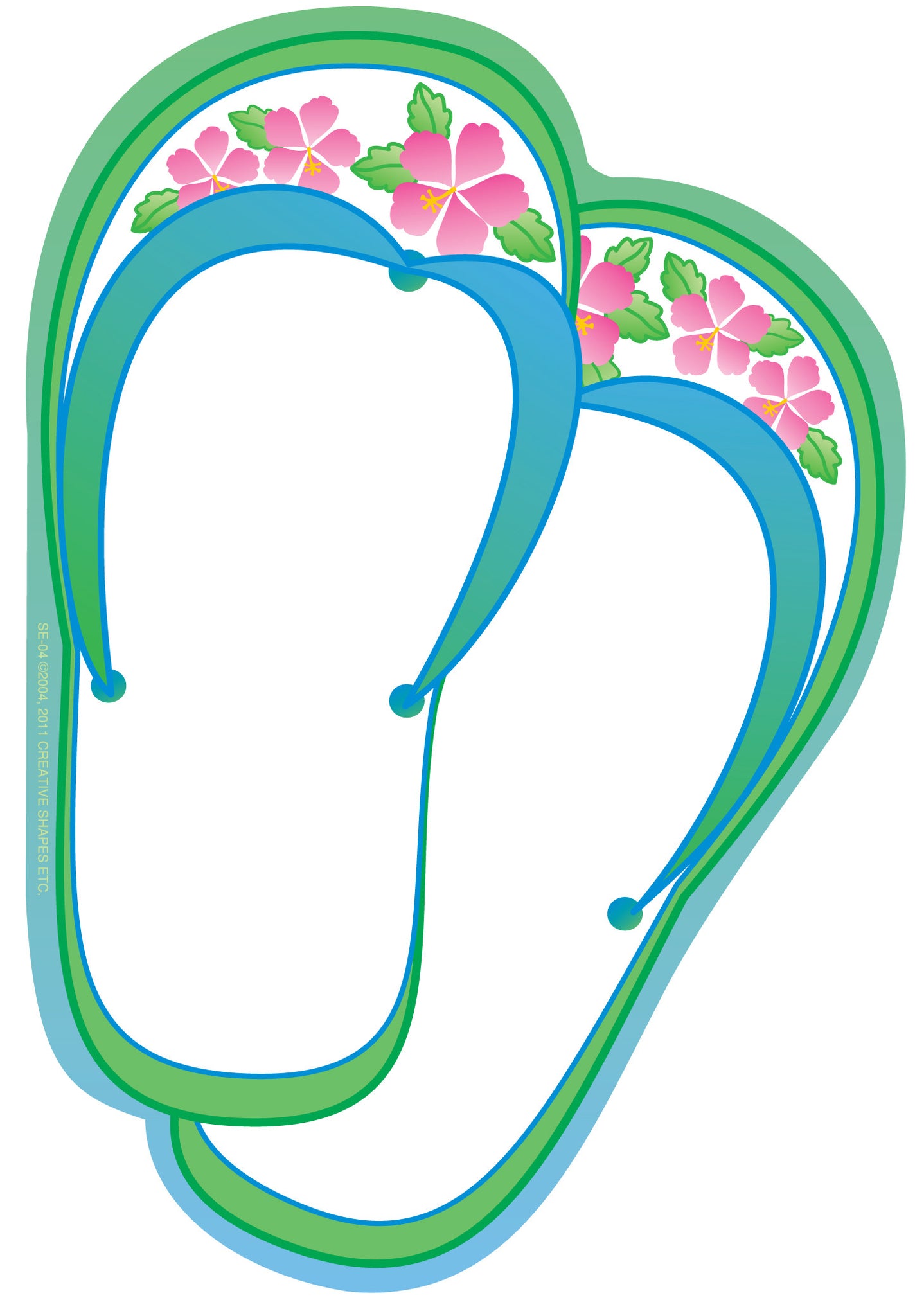 SHAPES ETC. Large Notepad - Flip Flops