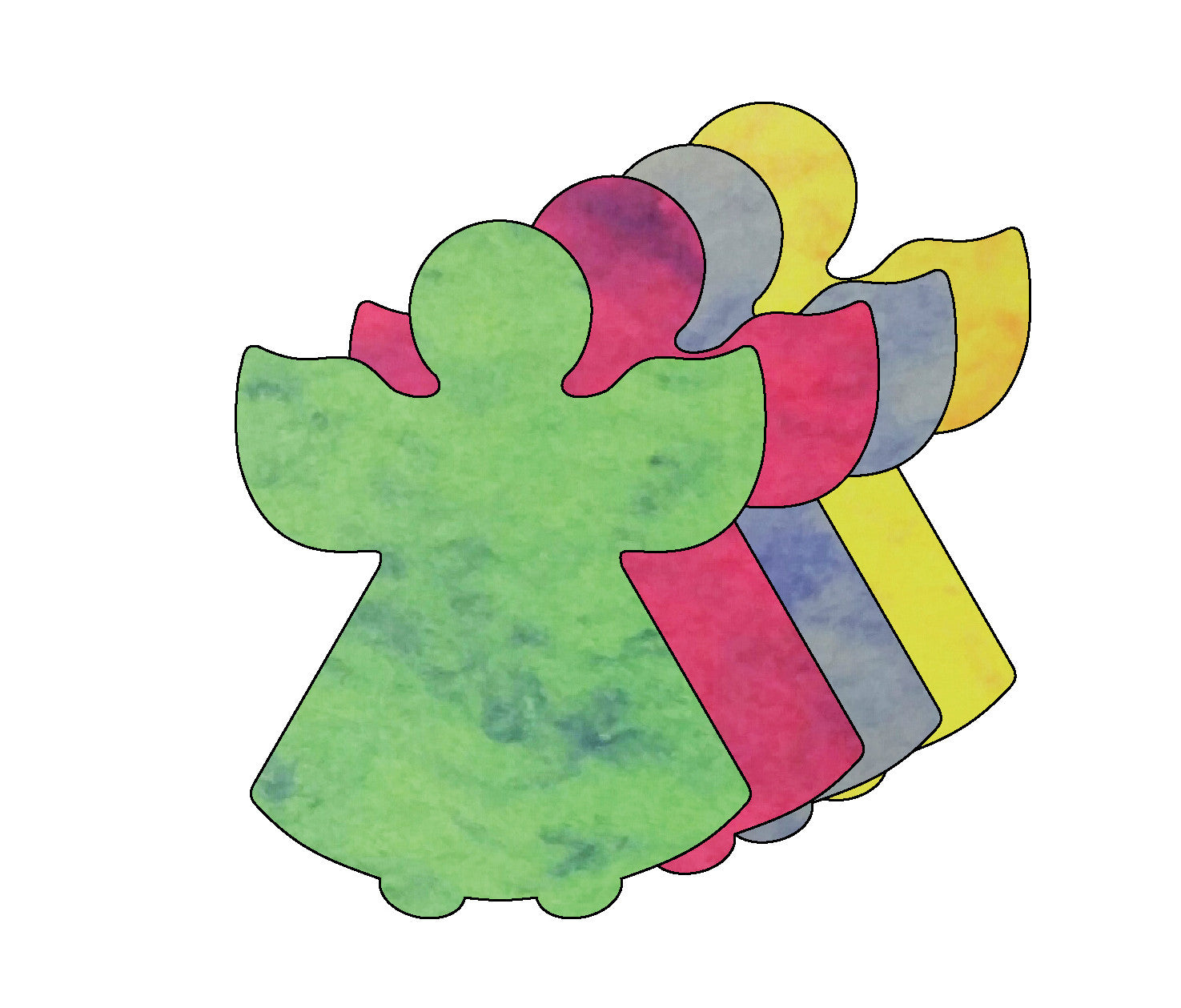Angels Cutouts, Paper Angel Cut-Outs Assorted for Crafts