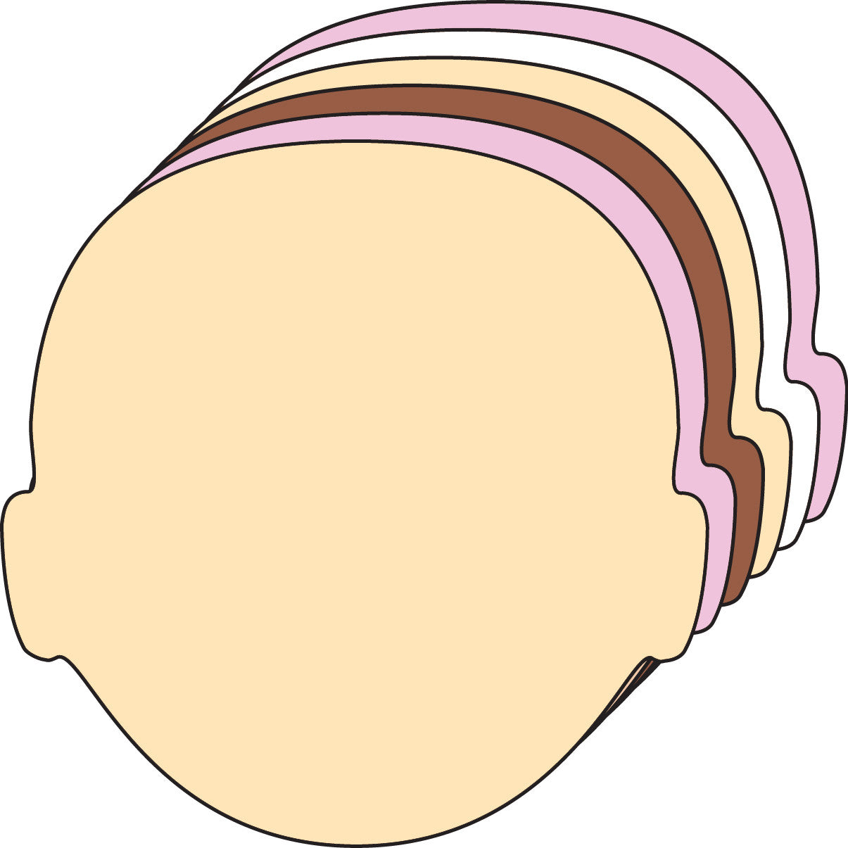 Small Multicultural Creative Foam Cut-Outs - Face