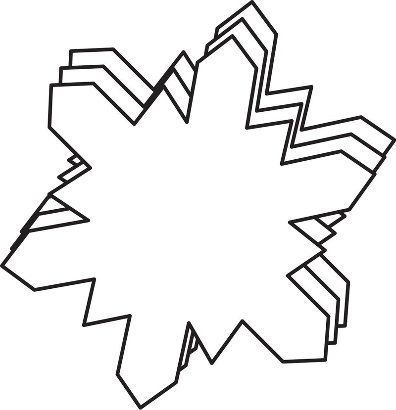 Large Single Color Cut-Out - Snowflake | Creative Shapes Etc.