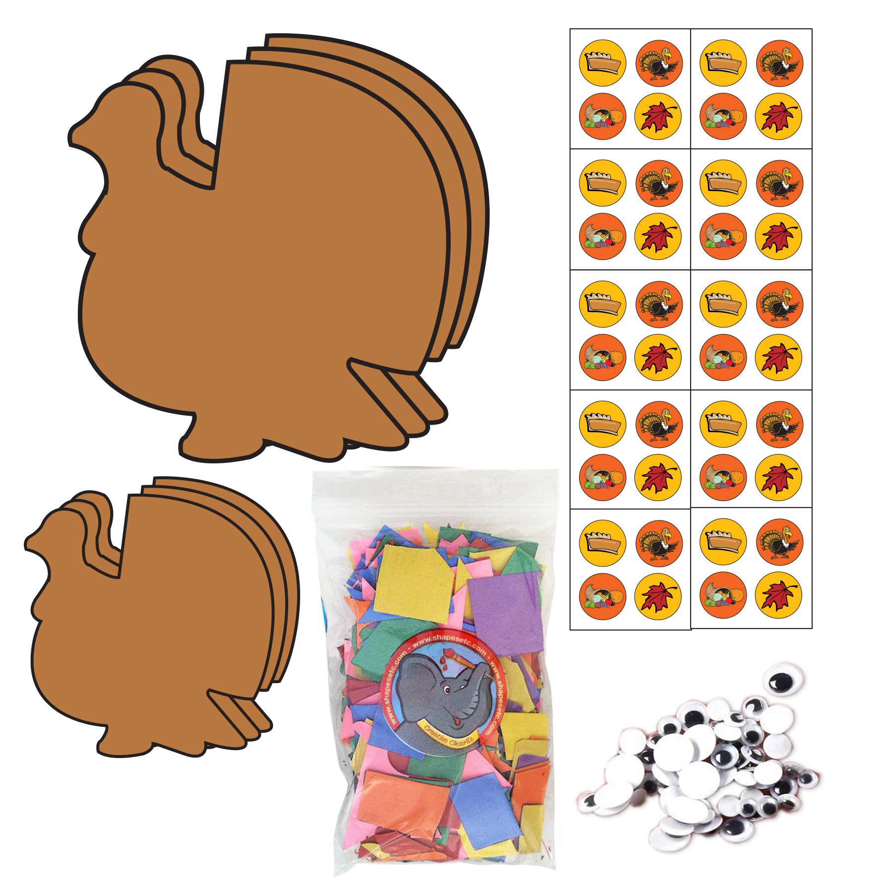 SHAPES ETC. Thanksgiving Turkey Deluxe Activity Kit