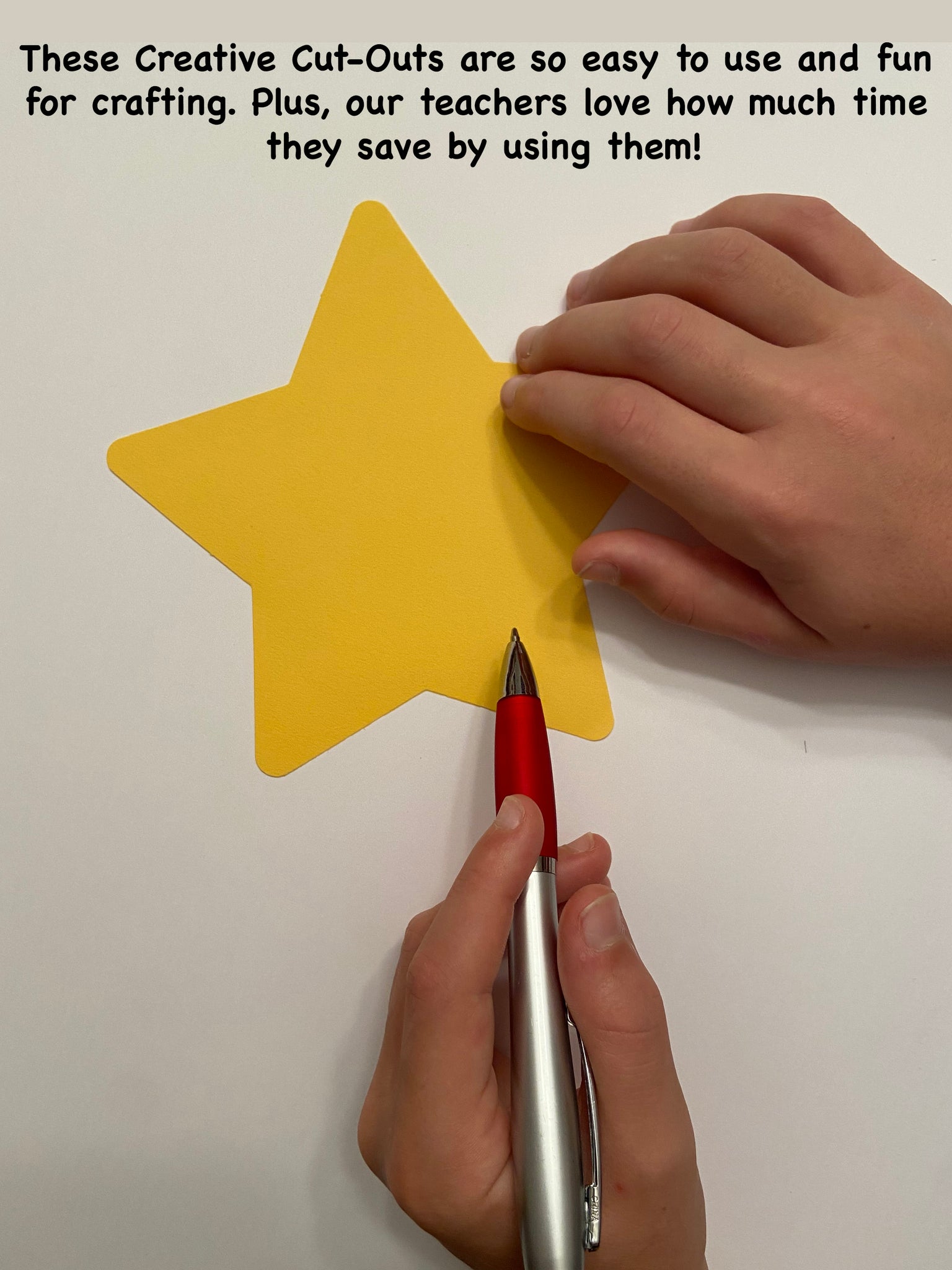 Large Star Cutouts for Bulletin Boards & Creative Crafting 5.5"